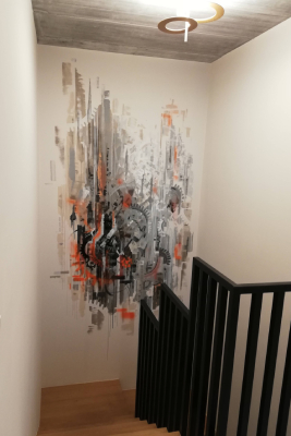 Fresque murale contemporaine réalisée près de Braine-l'Alleud